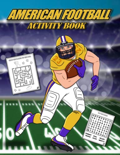 American Football Activity Book For Kids: American Football Activity ...