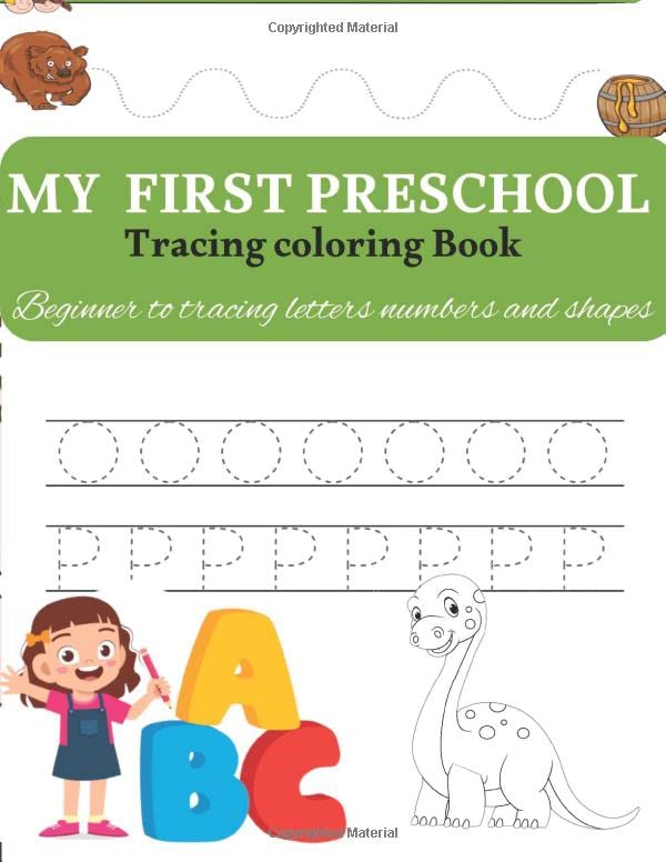 MY FIRST preschool Tracing coloring Book: beginner to tracing letters ...