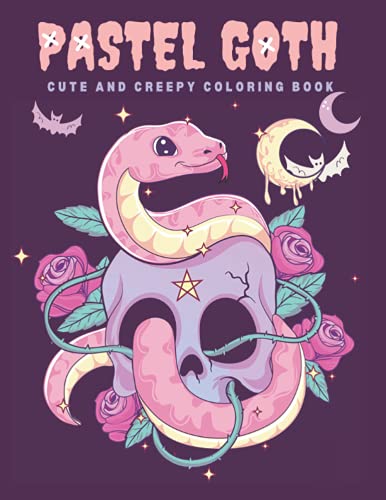 pastel goth cute and creepy coloring book: Kawaii And Spooky Gothic ...