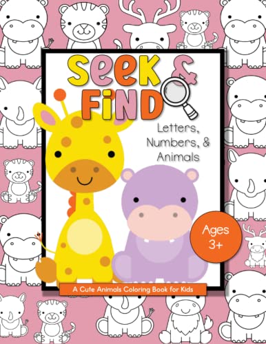 Seek and Find Animals: A Learning Letters and Numbers Educational ...