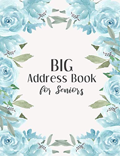 Big Address Book for Seniors: with Tabs Flowers Rose Cover | Easy ...
