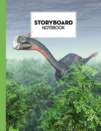 Storyboard Notebook: Gigantoraptor Dinosaur Storyboard Notebook, Cinema ...