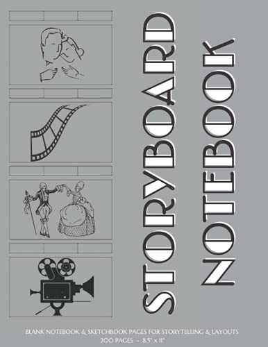 Storyboard Notebook: Blank Page Notebook Sketchbook Template Panel ...