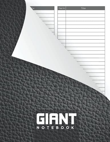 Giant Notebook: 500 Ruled Pages, Extra Large Notebook (8.5 x 11 in ...