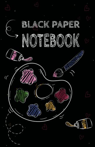 Black Paper Notebook With Lined Pages, Black Paper Sketchbook, And ...