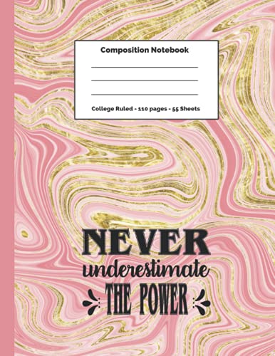 Marble Composition Book: A Cute, College Ruled Composition Notebook ...