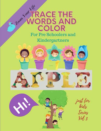 Trace The Words and Color: Alphabet Coloring Book, English Words ...