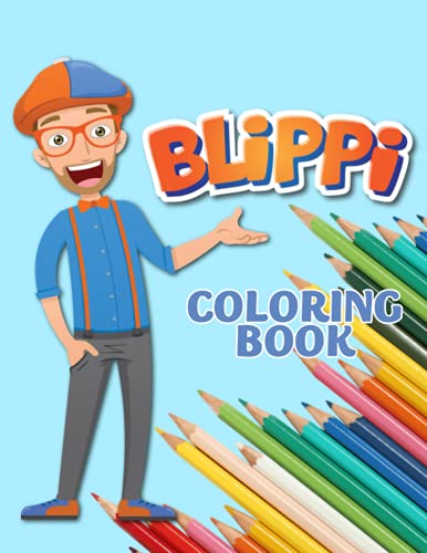 Blippi Coloring Book: Perfect Coloring Book For Adults and Kids With ...