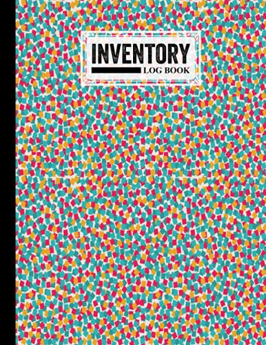 Inventory Log Book: Confetti Cover inventory list notebook, Large ...