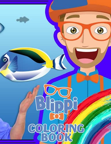 Blippi Coloring Book: Perfect Coloring Book For Adults and Kids With ...