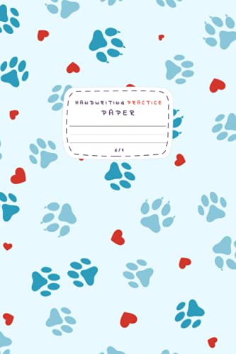 Handwriting Practice paper: This cat notebook features cute & colorful ...