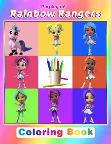 Rainbow Rangers Coloring Book: Vivid Character Designs For Relaxation ...