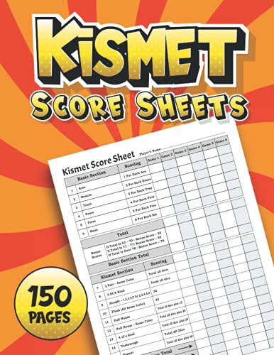 Kismet Score Sheet: 150 pages | 8.5x11 inch by Hill Touch Publishing ...