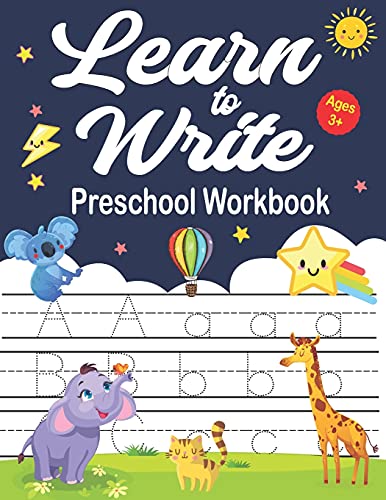 Learn To Write Preschool Workbook: Children's Activity Workbook. Lines ...