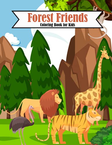 Forest Friends: Coloring Book for Kids: Forest Animals Coloring Book ...