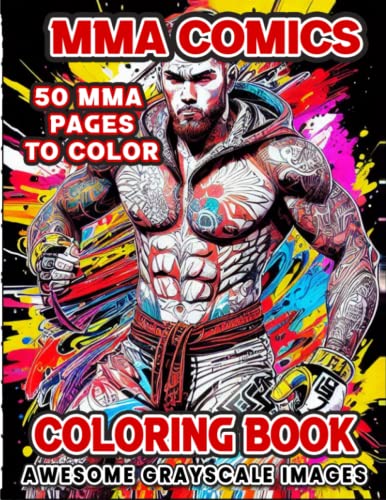 MMA Muay Thai Fighting Adult Coloring Color Book, 50 pages of Cool ...