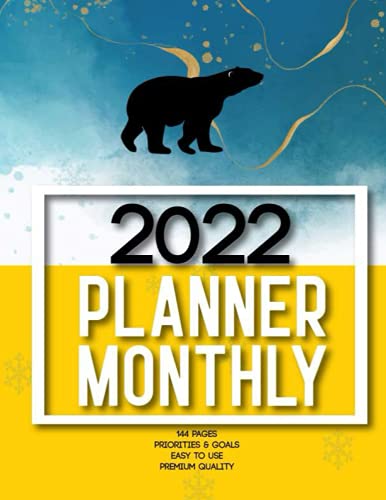 Polar Bear 2022 Planner Monthly: 2022 do it all planner, 2022 planner ...