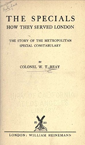 The specials, how they served London: The story of the Metropolitan ...