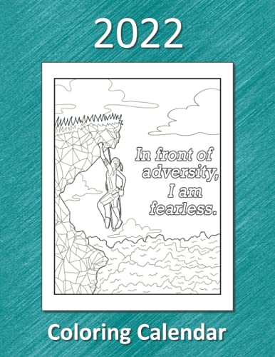 2022 Coloring Calendar: Monthly planner including pictures with success ...
