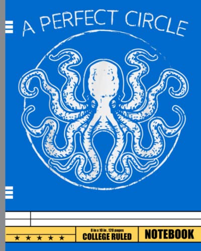 A Perfect Circle Notebook: Ocean Composition Notebook College Ruled With Squid, Manta Ray, Crabs ...