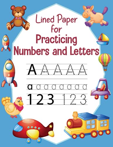 Lined Paper for Practicing Numbers and Letters for babys education ...