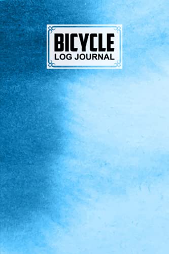 Bicycle Log Journal: Bicycling ride journal Blue Ocean Watercolor Cover ...