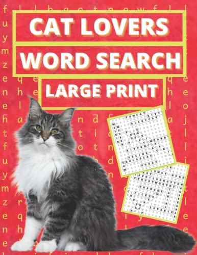 Cat Lovers Word Search Puzzle Book Word Searches Puzzles Large Print ...