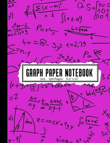 Graph Paper Notebook: Aesthetic Neon Pink & Black Composition Book ...