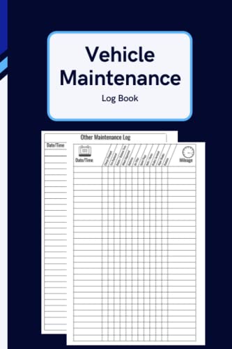 Vehicle Maintenance Log Book: Car Repair Journal / Automotive Service ...