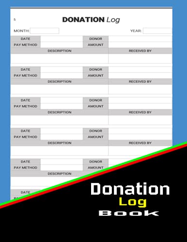 Donation Log Book: Record and Track Donations for Charity , Non-Profit ...