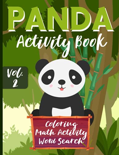 PANDA ACTIVITY BOOK: Vol. 2: Cute Baby Panda Activity Book For Kids ...