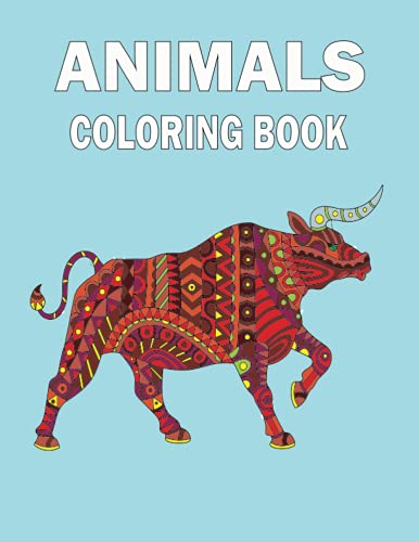 Animals Coloring Book: Adult Coloring Book Featuring Fun and Relaxing ...