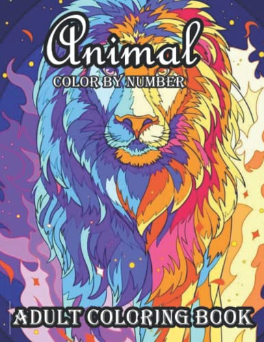 Animal color by number adult coloring book: Animal color by number ...
