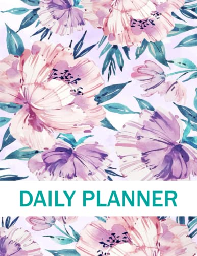Daily Planner One Page Per Day: Daily Large Schedule Organizer with To ...
