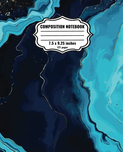 Marble Composition Notebook: Wide Ruled Paper Marble Notebook Journal ...