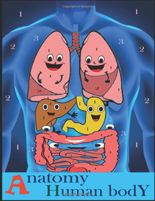 Anatomy human body: color by numbers for kids ages 4-8 , human body for ...