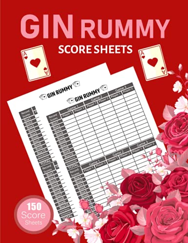 Gin Rummy Score Sheets: 150 Gin Rummy Game Score Recording Notebook ...