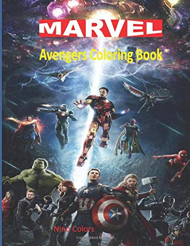Marvel Avengers Coloring Book: Super Heroes illustrations for Avengers ...