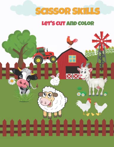 Scissor Skills Let's Cut and Color :: FARM ANIMALS - A Preschool ...