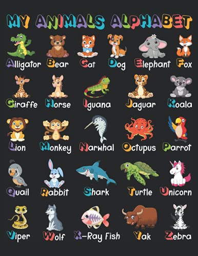 My Animals Alphabet: Alphabet Letter Tracing Book. Workbook with Sight ...