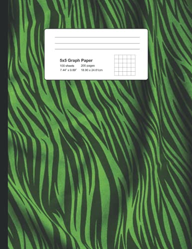 Graph Paper: 200 page Quad Ruled Notebook Composition Book 5x5 for Math ...