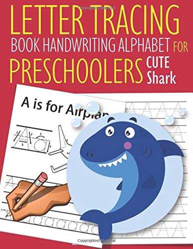 Letter Tracing Book Handwriting Alphabet for Preschoolers Cute Shark ...