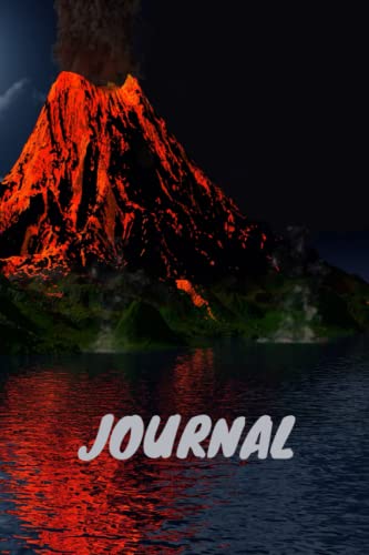 JOURNAL: A 6x9" 120page, blank, volcano design lined paper journal ...