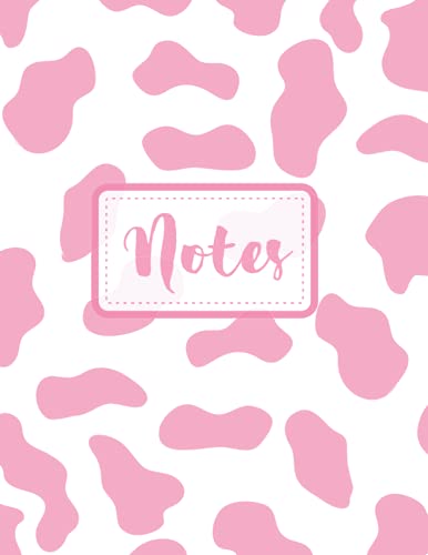 Notes: Cute Cow Print Notebook -8.5 x 11 Inches, 110 Wide Ruled Pages ...