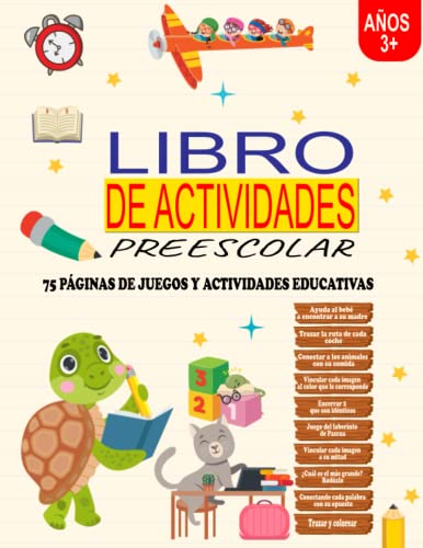 LIBRO DE ACTIVIDADES PREESCOLAR: 75 PÁGINAS DE JUEGOS Y ACTIVIDADES ...