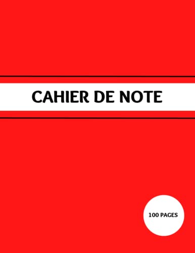 Cahier de note: Pour écrire des notes ou des leçons importantes pour ...
