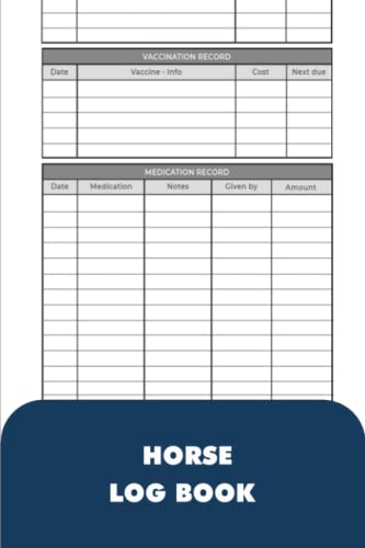 Horse Log Book: Logbook for Keeping Track of Your Horse, Horse Health ...