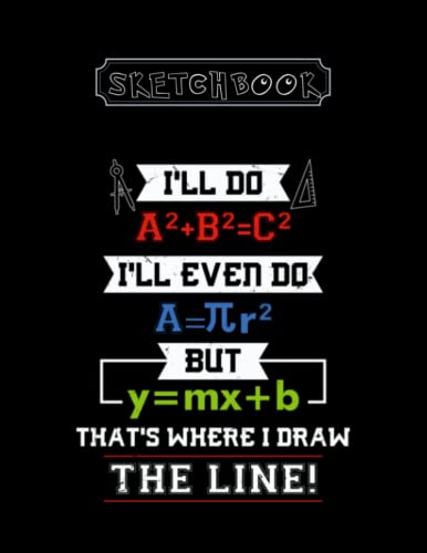 Sketchbook: Math Math Teacher 8.5''x11''x110 Pages White Paper Cute ...