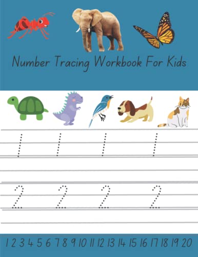 Number Tracing Workbook For Kids: Practice Pen control with numbers for ...