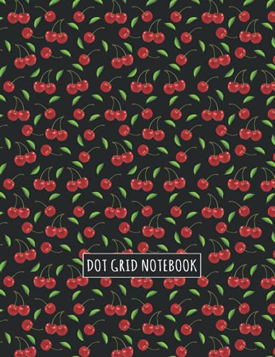 Cherry Dot Grid: Cherry Pattern Dot Grid Notebook To Write Notes ...